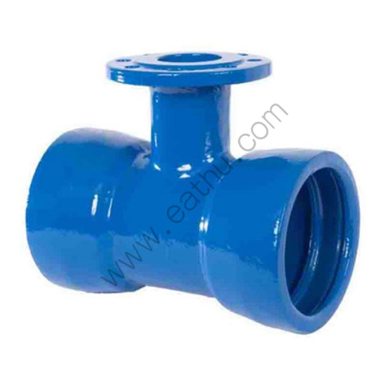 Ductile Iron Push-on Fitting EN545 ISO2531- Double Socket Tees With Flanged Branch - Buy Ductile ...