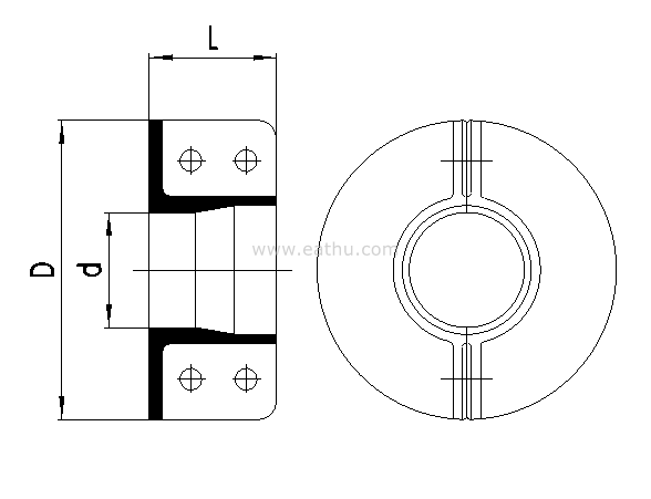 Ductile Iron UPVC PVC Pipe Fitting For PI Pipe Split Puddle Flange ...